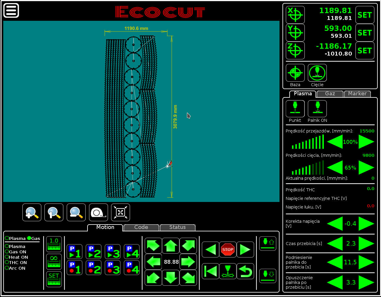 myCNC - advanced CNC control, software - Plasma/Gas Cutting